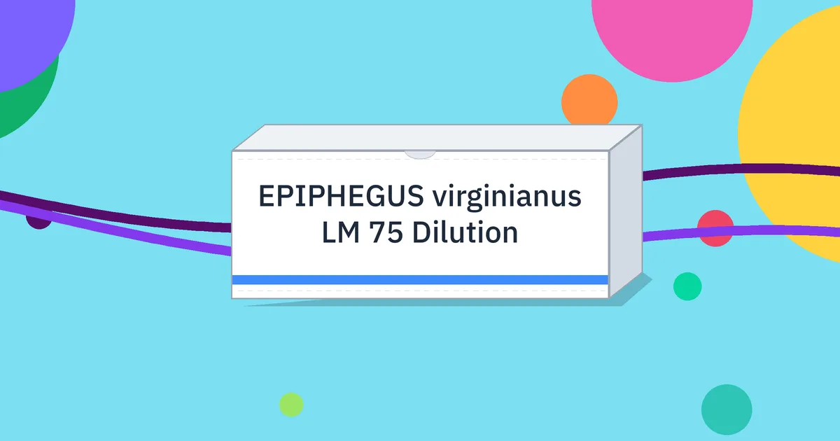 Symbolbild: Packung mit der Aufschrift EPIPHEGUS virginianus LM 75 Dilution (PZN 13472829) – Verfügbarkeit und Bezug in Apotheken in Frankfurt am Main