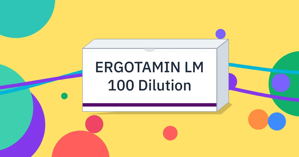 Symbolbild: Packung mit der Aufschrift ERGOTAMIN LM 100 Dilution (PZN 12845151) – Verfügbarkeit und Bezug in Apotheken in Frankfurt am Main