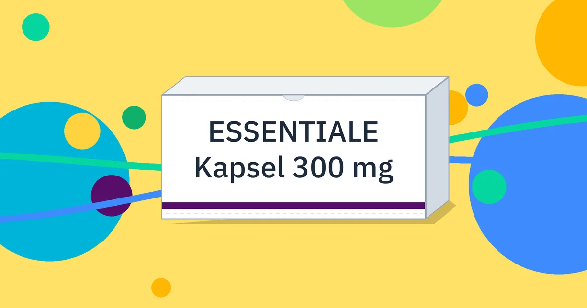 Symbolbild: Packung mit der Aufschrift ESSENTIALE Kapsel 300 mg (PZN 04242562) – Verfügbarkeit und Bezug in Apotheken in Frankfurt am Main