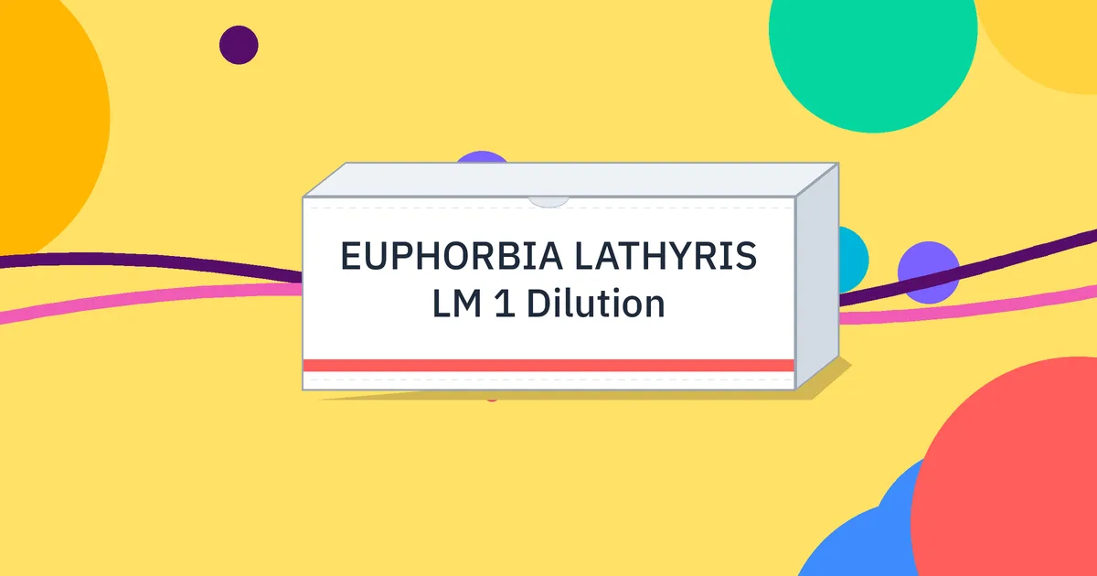 Symbolbild: Packung mit der Aufschrift EUPHORBIA LATHYRIS LM 1 Dilution (PZN 13482147) – Verfügbarkeit und Bezug in Apotheken in Frankfurt am Main