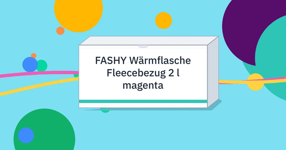 Symbolbild: Packung mit der Aufschrift FASHY Wärmflasche Fleecebezug 2 l magenta (PZN 18026371) – Verfügbarkeit und Bezug in Apotheken in Frankfurt am Main