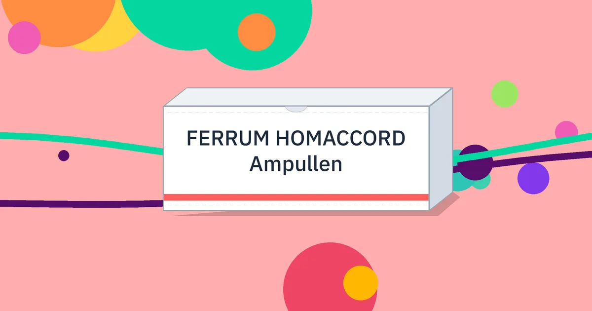 Symbolbild: Packung mit der Aufschrift FERRUM HOMACCORD Ampullen (PZN 00379873) – Verfügbarkeit und Bezug in Apotheken in Frankfurt am Main