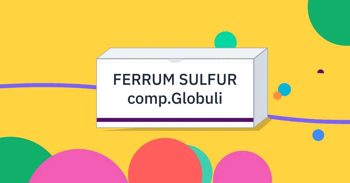 Symbolbild: Packung mit der Aufschrift FERRUM SULFUR comp.Globuli (PZN 08785868) – Verfügbarkeit und Bezug in Apotheken in Frankfurt am Main