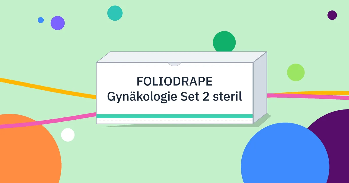 Symbolbild: Packung mit der Aufschrift FOLIODRAPE Gynäkologie Set 2 steril (PZN 06892494) – Verfügbarkeit und Bezug in Apotheken in Frankfurt am Main