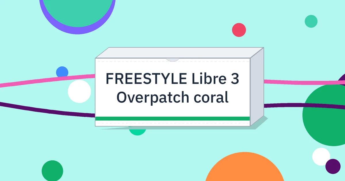 Symbolbild: Packung mit der Aufschrift FREESTYLE Libre 3 Overpatch coral (PZN 19865168) – Verfügbarkeit und Bezug in Apotheken in Frankfurt am Main
