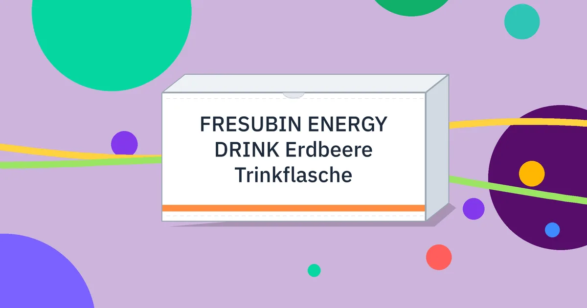 Symbolbild: Packung mit der Aufschrift FRESUBIN ENERGY DRINK Erdbeere Trinkflasche (PZN 10134167) – Verfügbarkeit und Bezug in Apotheken in Frankfurt am Main