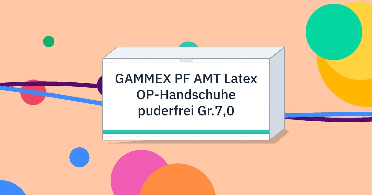 Symbolbild: Packung mit der Aufschrift GAMMEX PF AMT Latex OP-Handschuhe puderfrei Gr.7,0 (PZN 09541246) – Verfügbarkeit und Bezug in Apotheken in Frankfurt am Main