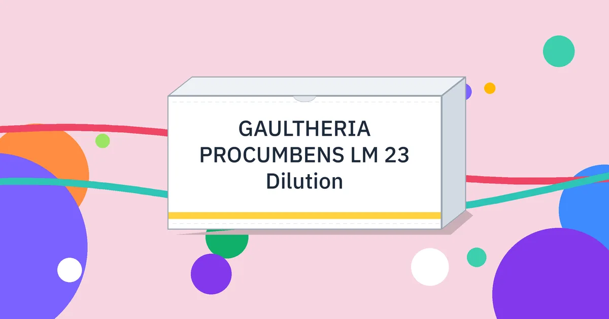 Symbolbild: Packung mit der Aufschrift GAULTHERIA PROCUMBENS LM 23 Dilution (PZN 13499113) – Verfügbarkeit und Bezug in Apotheken in Frankfurt am Main
