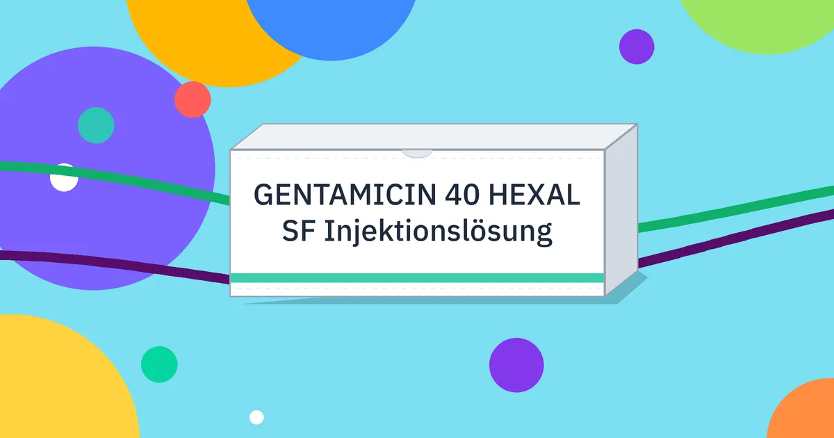 Symbolbild: Packung mit der Aufschrift GENTAMICIN 40 HEXAL SF Injektionslösung (PZN 08704309) – Verfügbarkeit und Bezug in Apotheken in Frankfurt am Main