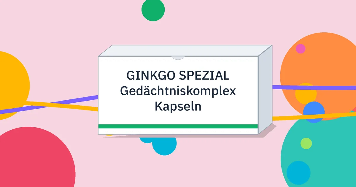 Symbolbild: Packung mit der Aufschrift GINKGO SPEZIAL Gedächtniskomplex Kapseln (PZN 17309500) – Verfügbarkeit und Bezug in Apotheken in Frankfurt am Main