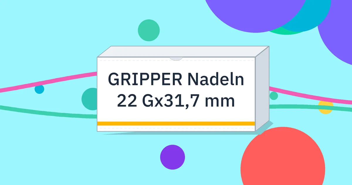 Symbolbild: Packung mit der Aufschrift GRIPPER Nadeln 22 Gx31,7 mm (PZN 05495756) – Verfügbarkeit und Bezug in Apotheken in Frankfurt am Main