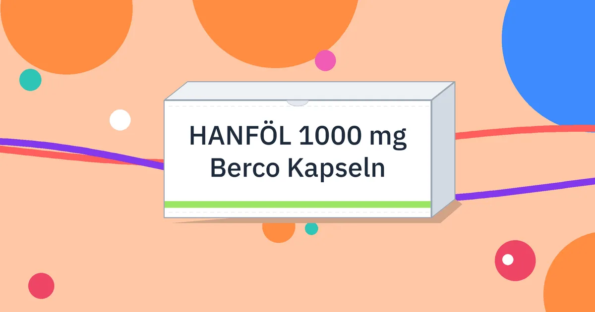 Symbolbild: Packung mit der Aufschrift HANFÖL 1000 mg Berco Kapseln (PZN 17156930) – Verfügbarkeit und Bezug in Apotheken in Frankfurt am Main