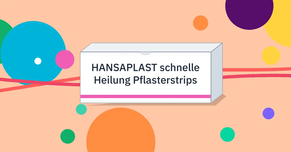Symbolbild: Packung mit der Aufschrift HANSAPLAST schnelle Heilung Pflasterstrips (PZN 16762373) – Verfügbarkeit und Bezug in Apotheken in Frankfurt am Main