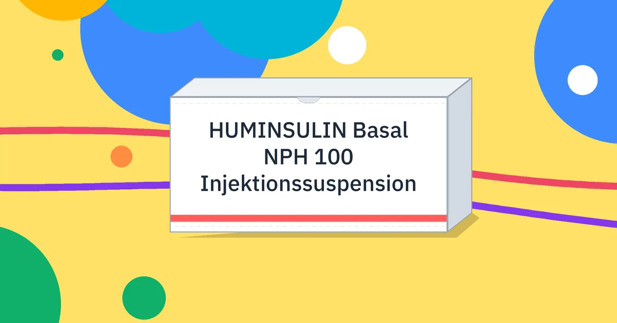 Symbolbild: Packung mit der Aufschrift HUMINSULIN Basal NPH 100 Injektionssuspension (PZN 02526491) – Verfügbarkeit und Bezug in Apotheken in Frankfurt am Main
