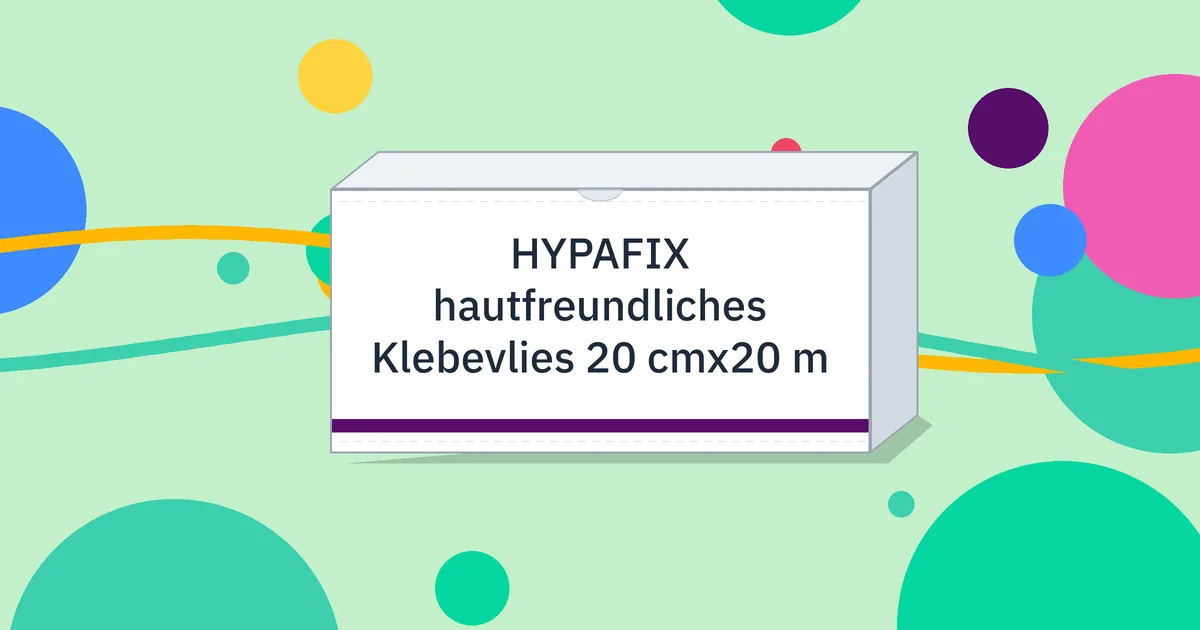 Symbolbild: Packung mit der Aufschrift HYPAFIX hautfreundliches Klebevlies 20 cmx20 m (PZN 19170472) – Verfügbarkeit und Bezug in Apotheken in Frankfurt am Main