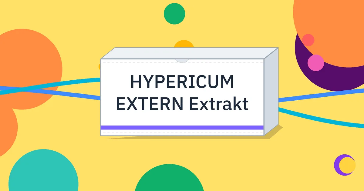 Symbolbild: Packung mit der Aufschrift HYPERICUM EXTERN Extrakt (PZN 02102503) – Verfügbarkeit und Bezug in Apotheken in Frankfurt am Main