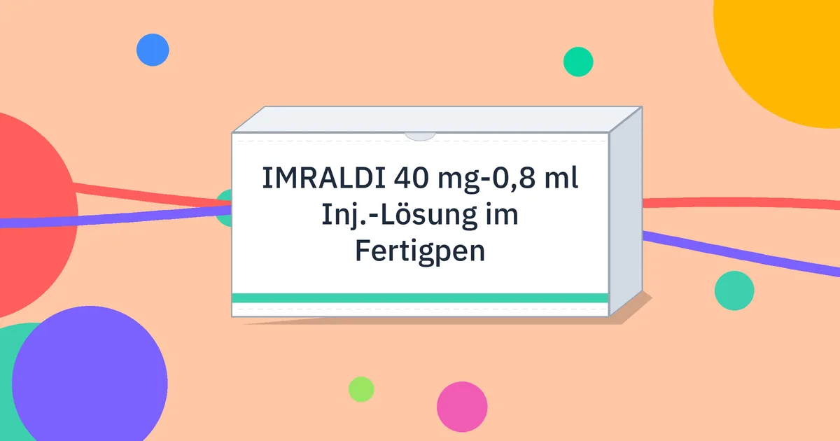 Symbolbild: Packung mit der Aufschrift IMRALDI 40 mg-0,8 ml Inj.-Lösung im Fertigpen (PZN 15300742) – Verfügbarkeit und Bezug in Apotheken in Frankfurt am Main