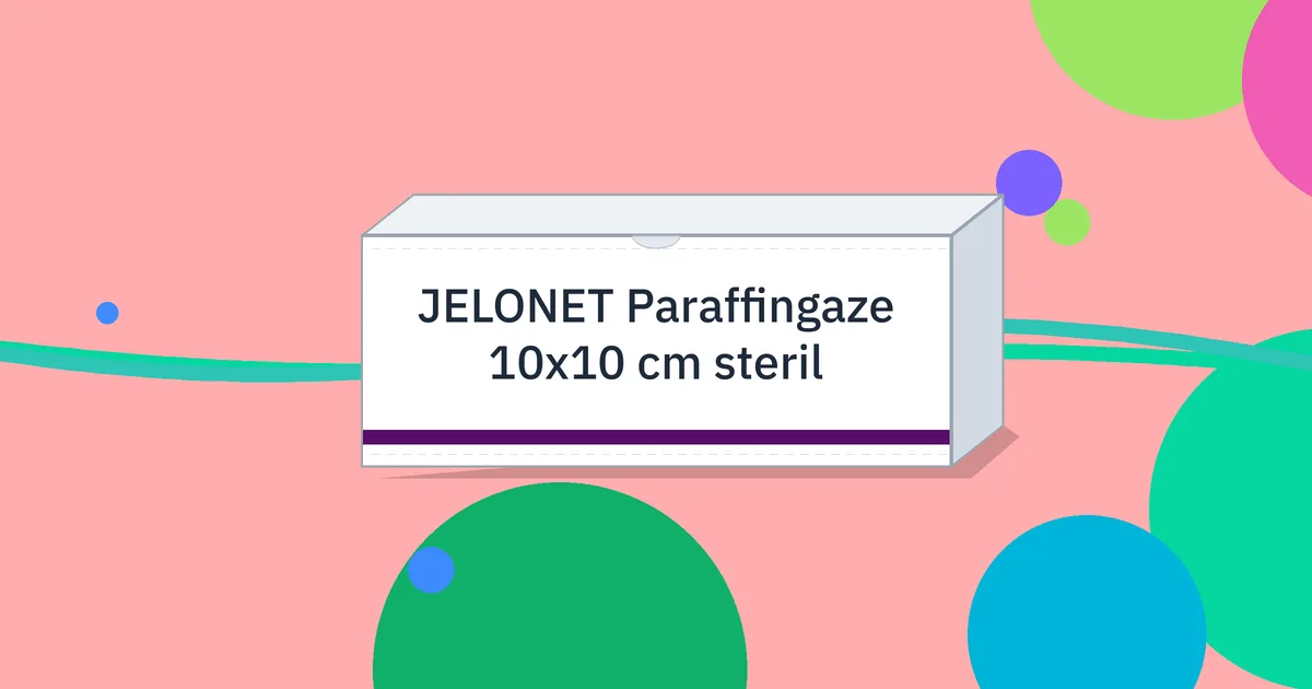 Symbolbild: Packung mit der Aufschrift JELONET Paraffingaze 10x10 cm steril (PZN 20276402) – Verfügbarkeit und Bezug in Apotheken in Frankfurt am Main