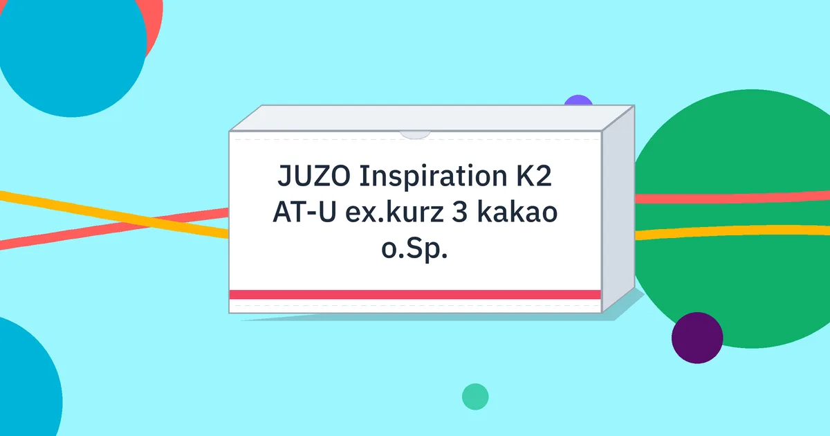 Symbolbild: Packung mit der Aufschrift JUZO Inspiration K2 AT-U ex.kurz 3 kakao o.Sp. (PZN 14930004) – Verfügbarkeit und Bezug in Apotheken in Frankfurt am Main
