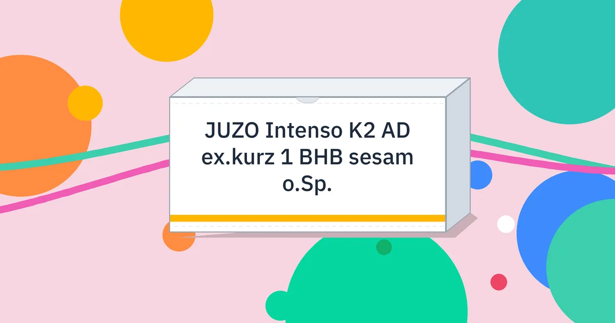Symbolbild: Packung mit der Aufschrift JUZO Intenso K2 AD ex.kurz 1 BHB sesam o.Sp. (PZN 18625597) – Verfügbarkeit und Bezug in Apotheken in Frankfurt am Main