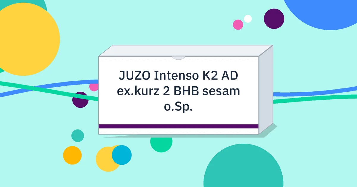 Symbolbild: Packung mit der Aufschrift JUZO Intenso K2 AD ex.kurz 2 BHB sesam o.Sp. (PZN 18625605) – Verfügbarkeit und Bezug in Apotheken in Frankfurt am Main