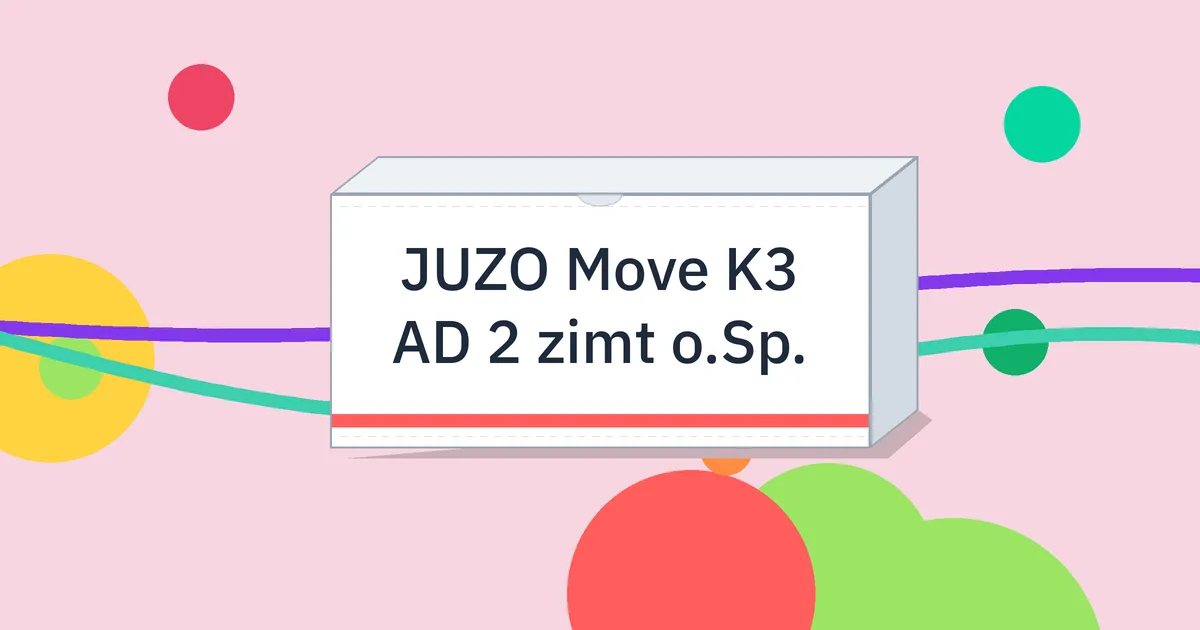 Symbolbild: Packung mit der Aufschrift JUZO Move K3 AD 2 zimt o.Sp. (PZN 18567256) – Verfügbarkeit und Bezug in Apotheken in Frankfurt am Main