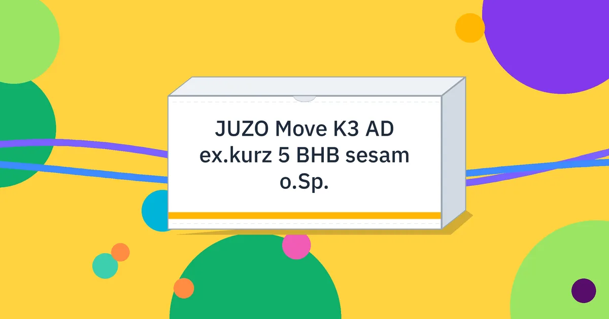 Symbolbild: Packung mit der Aufschrift JUZO Move K3 AD ex.kurz 5 BHB sesam o.Sp. (PZN 18570413) – Verfügbarkeit und Bezug in Apotheken in Frankfurt am Main