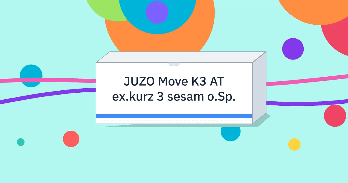 Symbolbild: Packung mit der Aufschrift JUZO Move K3 AT ex.kurz 3 sesam o.Sp. (PZN 20681551) – Verfügbarkeit und Bezug in Apotheken in Frankfurt am Main