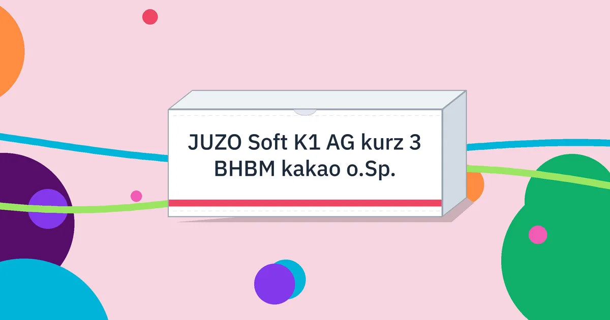 Symbolbild: Packung mit der Aufschrift JUZO Soft K1 AG kurz 3 BHBM kakao o.Sp. (PZN 14857951) – Verfügbarkeit und Bezug in Apotheken in Frankfurt am Main