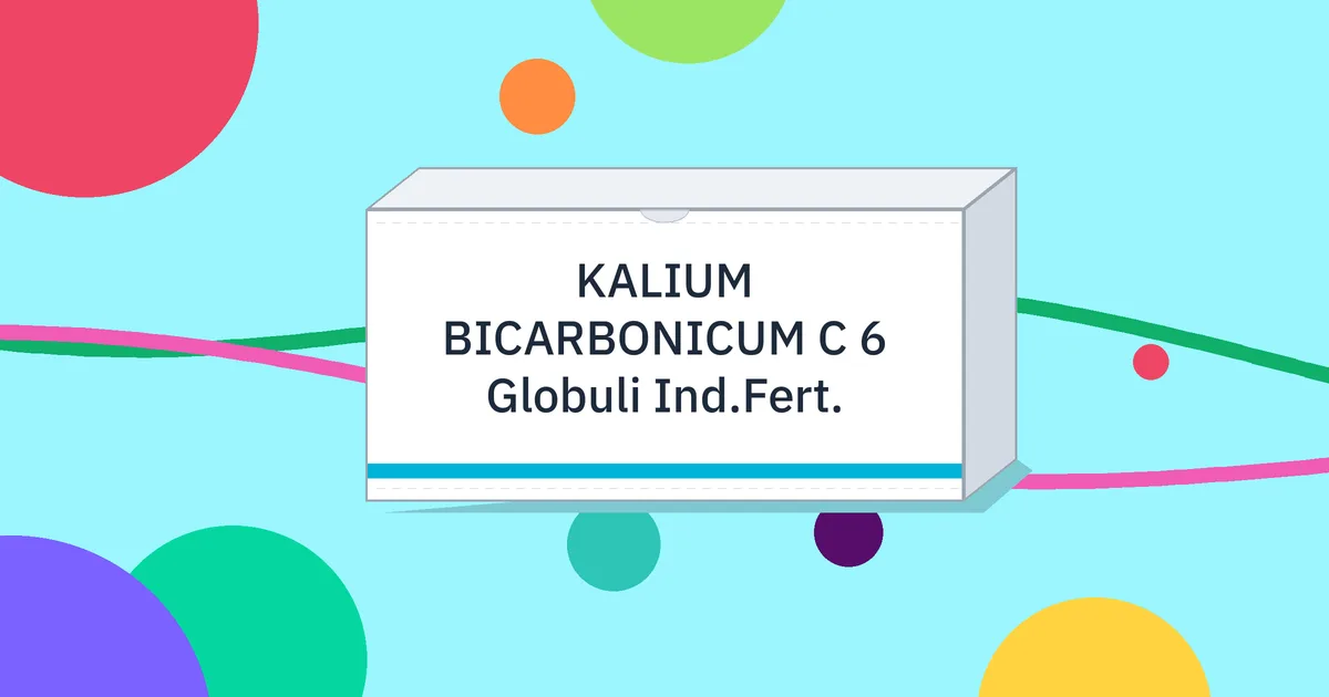 Symbolbild: Packung mit der Aufschrift KALIUM BICARBONICUM C 6 Globuli Ind.Fert. (PZN 17705704) – Verfügbarkeit und Bezug in Apotheken in Frankfurt am Main