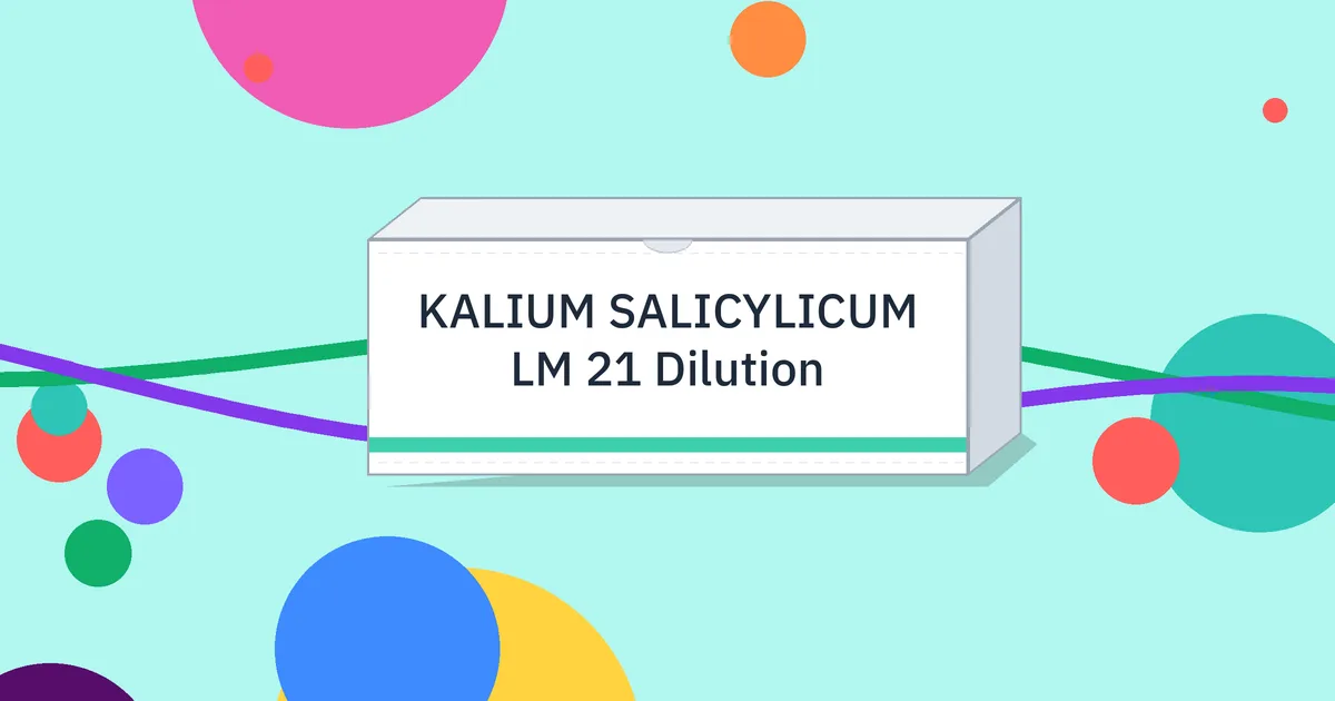 Symbolbild: Packung mit der Aufschrift KALIUM SALICYLICUM LM 21 Dilution (PZN 12925559) – Verfügbarkeit und Bezug in Apotheken in Frankfurt am Main