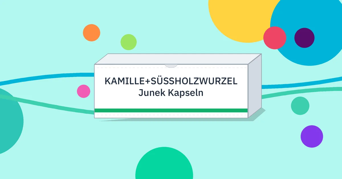 Symbolbild: Packung mit der Aufschrift KAMILLE+SÜSSHOLZWURZEL Junek Kapseln (PZN 03549459) – Verfügbarkeit und Bezug in Apotheken in Frankfurt am Main