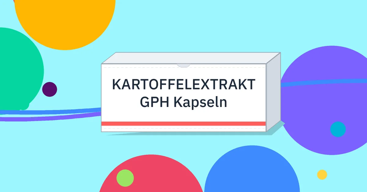 Symbolbild: Packung mit der Aufschrift KARTOFFELEXTRAKT GPH Kapseln (PZN 09188318) – Verfügbarkeit und Bezug in Apotheken in Frankfurt am Main