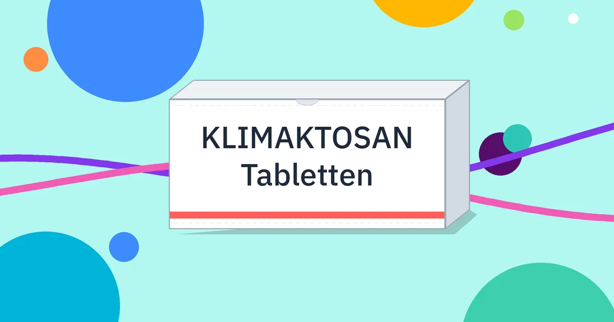 Symbolbild: Packung mit der Aufschrift KLIMAKTOSAN Tabletten (PZN 12442594) – Verfügbarkeit und Bezug in Apotheken in Frankfurt am Main