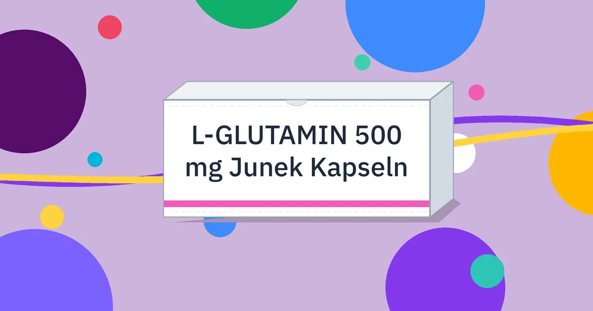 Symbolbild: Packung mit der Aufschrift L-GLUTAMIN 500 mg Junek Kapseln (PZN 00132925) – Verfügbarkeit und Bezug in Apotheken in Frankfurt am Main