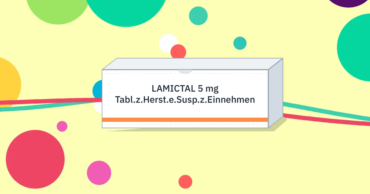 Symbolbild: Packung mit der Aufschrift LAMICTAL 5 mg Tabl.z.Herst.e.Susp.z.Einnehmen (PZN 13350954) – Verfügbarkeit und Bezug in Apotheken in Frankfurt am Main