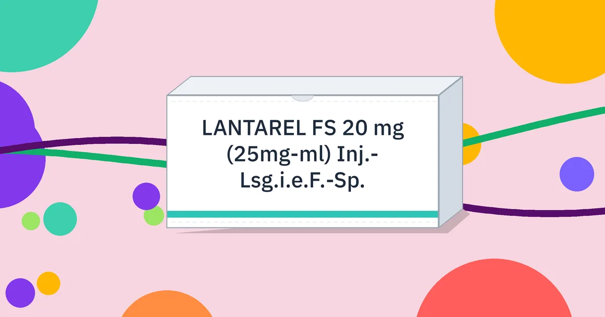Symbolbild: Packung mit der Aufschrift LANTAREL FS 20 mg (25mg-ml) Inj.-Lsg.i.e.F.-Sp. (PZN 09221518) – Verfügbarkeit und Bezug in Apotheken in Frankfurt am Main