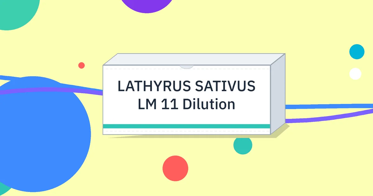 Symbolbild: Packung mit der Aufschrift LATHYRUS SATIVUS LM 11 Dilution (PZN 13523550) – Verfügbarkeit und Bezug in Apotheken in Frankfurt am Main