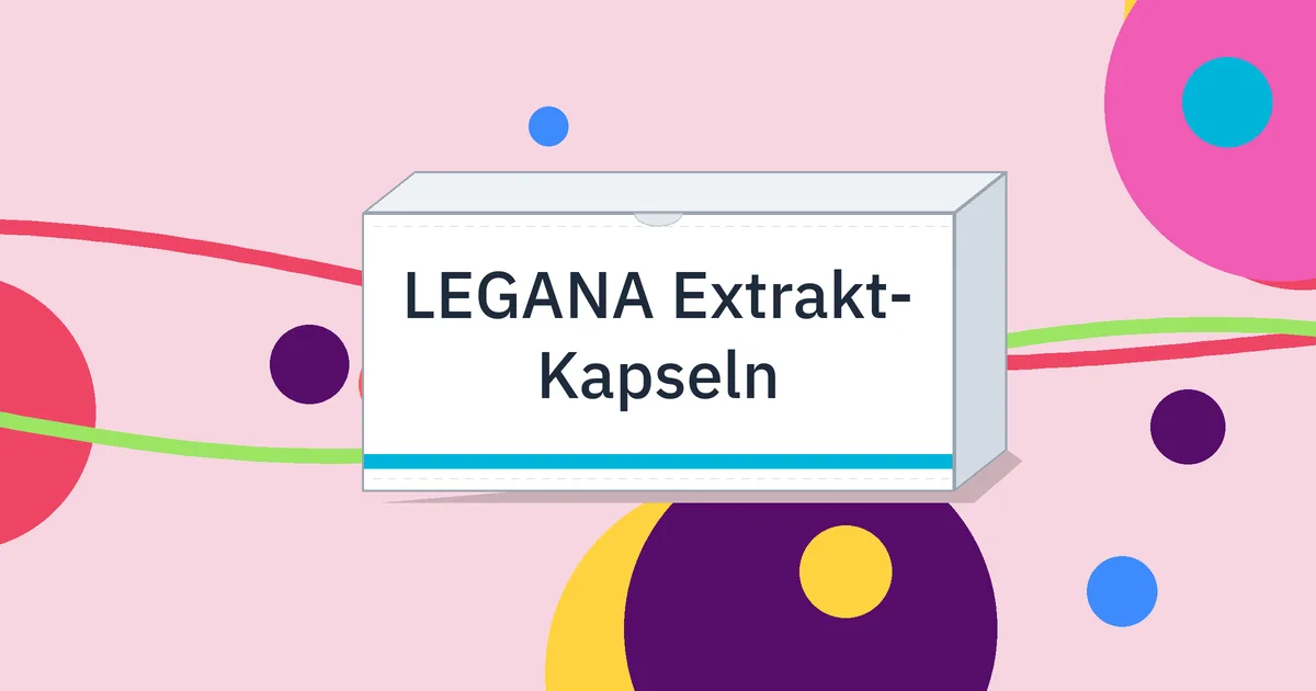 Symbolbild: Packung mit der Aufschrift LEGANA Extrakt-Kapseln (PZN 09933420) – Verfügbarkeit und Bezug in Apotheken in Frankfurt am Main