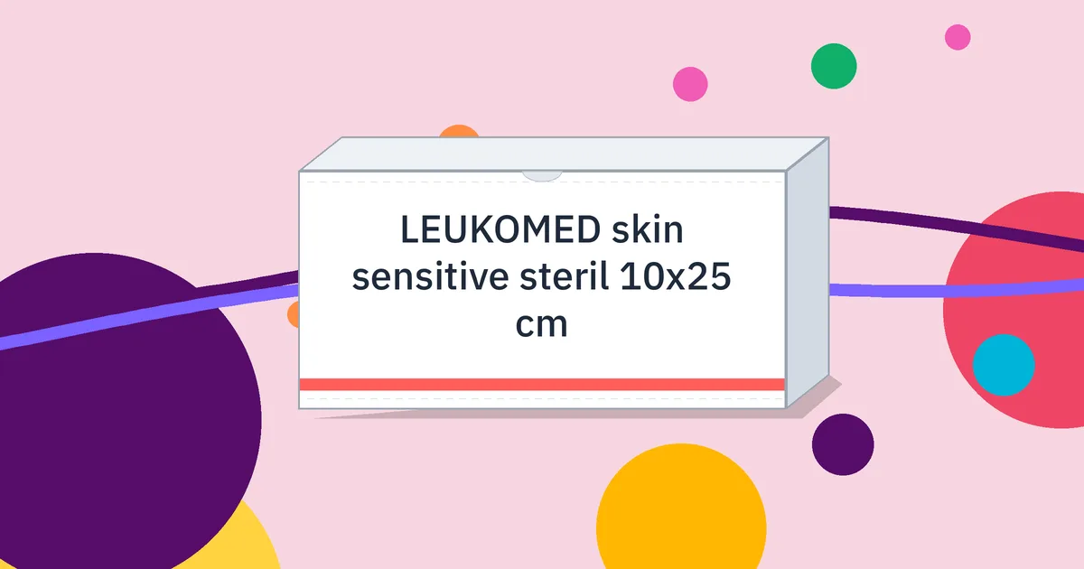 Symbolbild: Packung mit der Aufschrift LEUKOMED skin sensitive steril 10x25 cm (PZN 17410972) – Verfügbarkeit und Bezug in Apotheken in Frankfurt am Main
