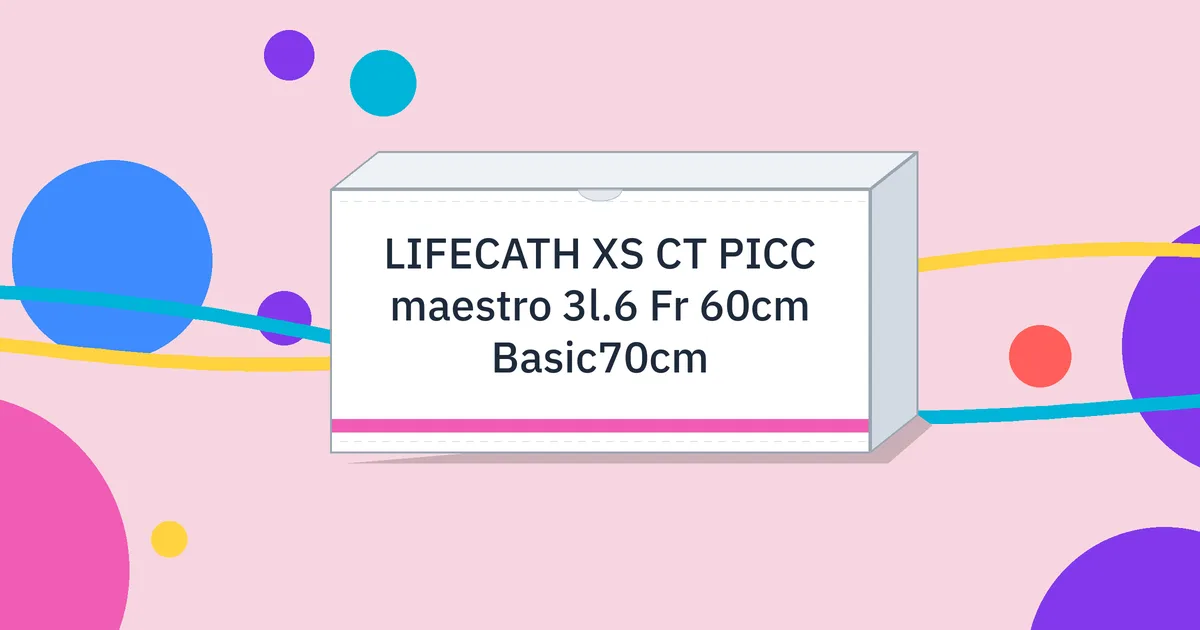 Symbolbild: Packung mit der Aufschrift LIFECATH XS CT PICC maestro 3l.6 Fr 60cm Basic70cm (PZN 19127950) – Verfügbarkeit und Bezug in Apotheken in Frankfurt am Main