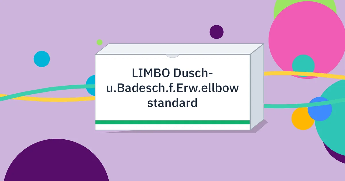 Symbolbild: Packung mit der Aufschrift LIMBO Dusch-u.Badesch.f.Erw.ellbow standard (PZN 14313180) – Verfügbarkeit und Bezug in Apotheken in Frankfurt am Main