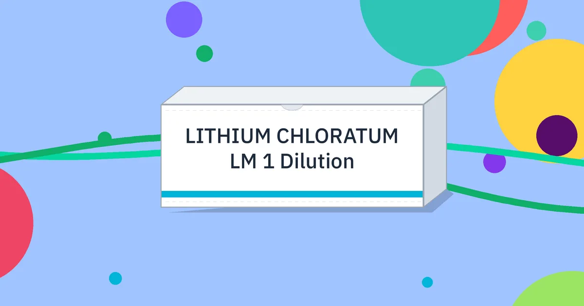 Symbolbild: Packung mit der Aufschrift LITHIUM CHLORATUM LM 1 Dilution (PZN 12931844) – Verfügbarkeit und Bezug in Apotheken in Frankfurt am Main