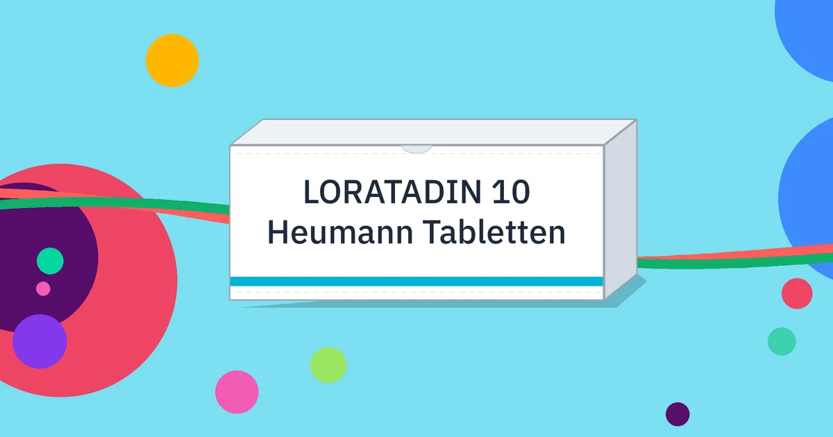 Symbolbild: Packung mit der Aufschrift LORATADIN 10 Heumann Tabletten (PZN 01476650) – Verfügbarkeit und Bezug in Apotheken in Frankfurt am Main