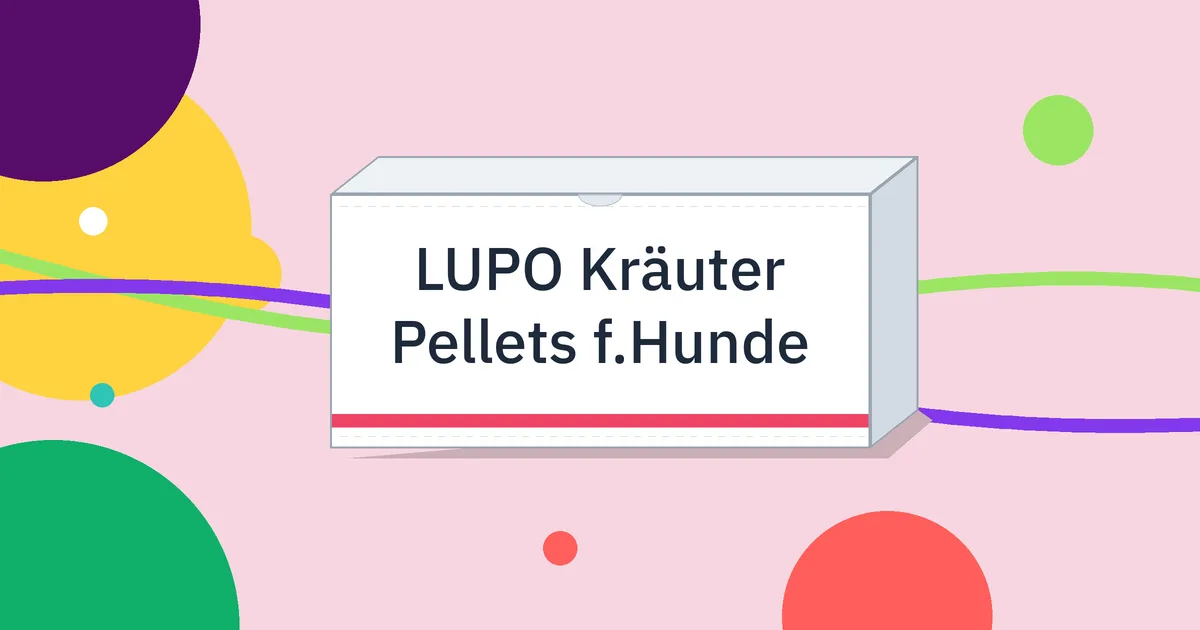 Symbolbild: Packung mit der Aufschrift LUPO Kräuter Pellets f.Hunde (PZN 19252371) – Verfügbarkeit und Bezug in Apotheken in Frankfurt am Main