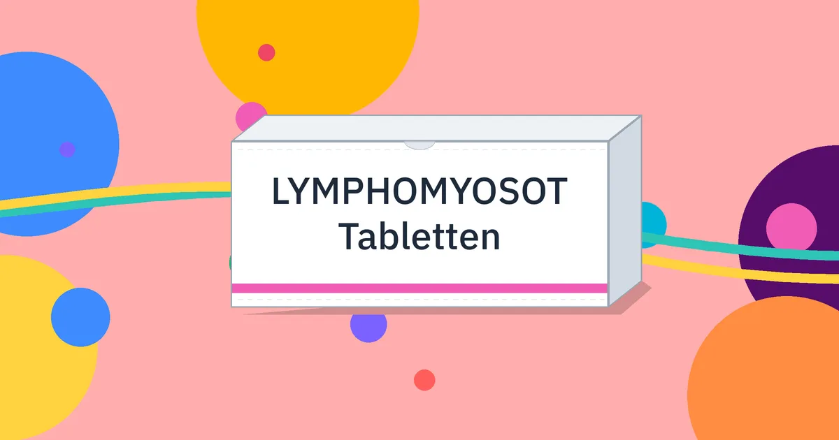 Symbolbild: Packung mit der Aufschrift LYMPHOMYOSOT Tabletten (PZN 04926697) – Verfügbarkeit und Bezug in Apotheken in Frankfurt am Main