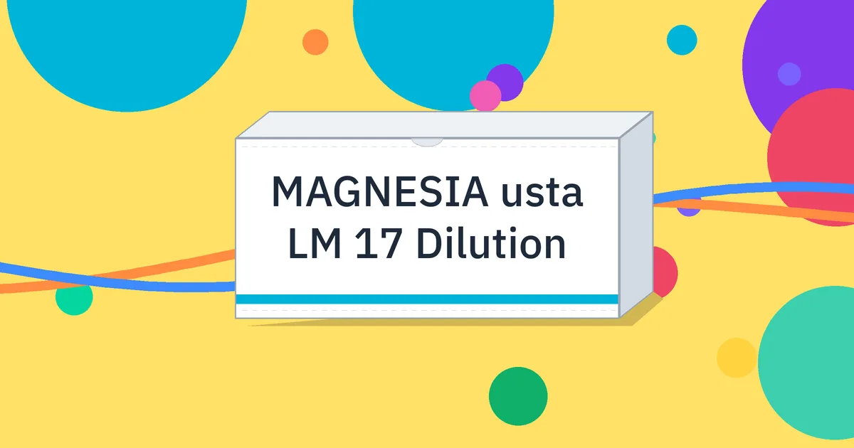 Symbolbild: Packung mit der Aufschrift MAGNESIA usta LM 17 Dilution (PZN 13539002) – Verfügbarkeit und Bezug in Apotheken in Frankfurt am Main
