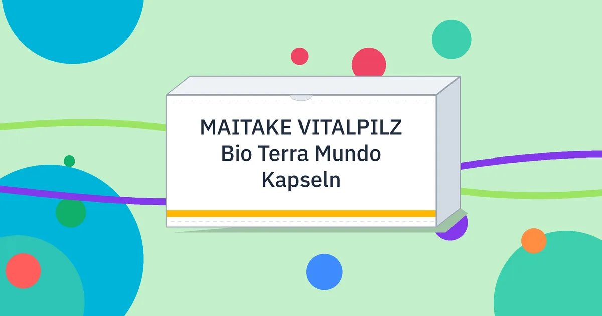 Symbolbild: Packung mit der Aufschrift MAITAKE VITALPILZ Bio Terra Mundo Kapseln (PZN 07591783) – Verfügbarkeit und Bezug in Apotheken in Frankfurt am Main