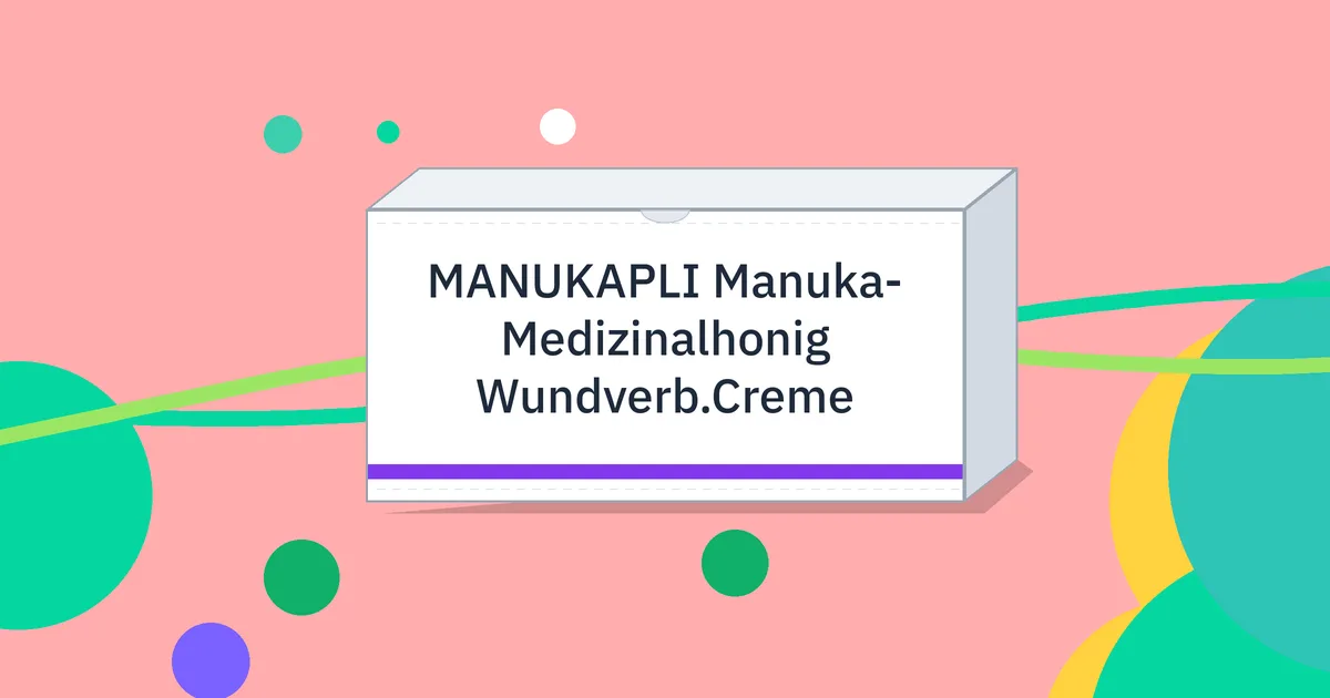 Symbolbild: Packung mit der Aufschrift MANUKAPLI Manuka-Medizinalhonig Wundverb.Creme (PZN 20935307) – Verfügbarkeit und Bezug in Apotheken in Frankfurt am Main