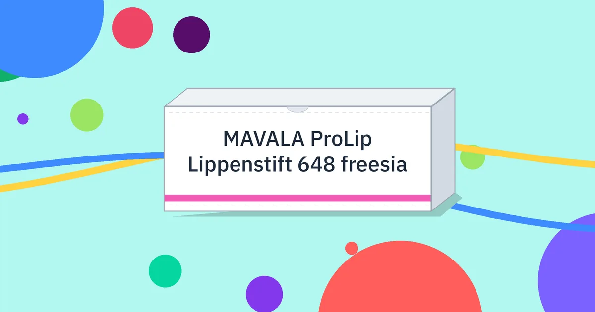 Symbolbild: Packung mit der Aufschrift MAVALA ProLip Lippenstift 648 freesia (PZN 14051248) – Verfügbarkeit und Bezug in Apotheken in Frankfurt am Main